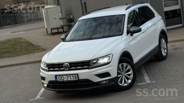 White Volkswagen Tiguan 2018 in Jurmala, with an engine capacity of 2.00 L and mileage of 0 thousand km for 14950 €, photo 1 on AUTOMOTO.COM.LV