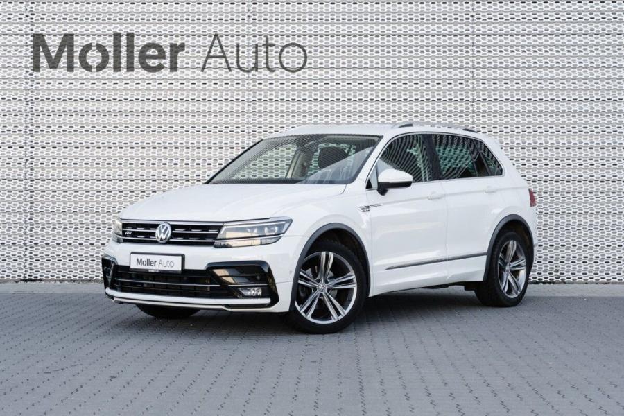 White Volkswagen Tiguan 2018 in Marupe, with an engine capacity of 2.00 L and mileage of 151 thousand km for 18800 €, photo 1 on AUTOMOTO.COM.LV