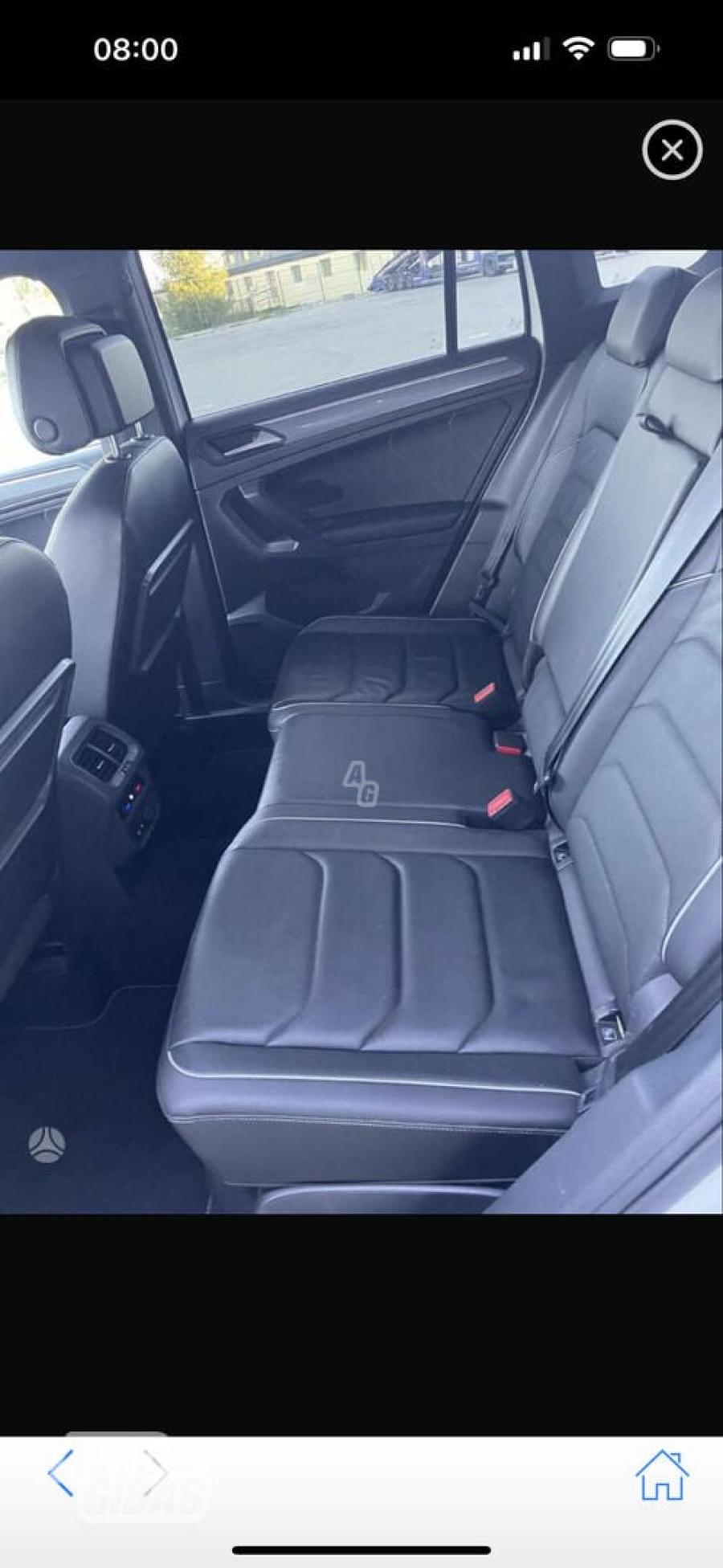 White Volkswagen Tiguan 2019 in Kaunas, with an engine capacity of 2.00 L and mileage of 364 thousand km for 15500 €, photo 9 on AUTOMOTO.COM.LV