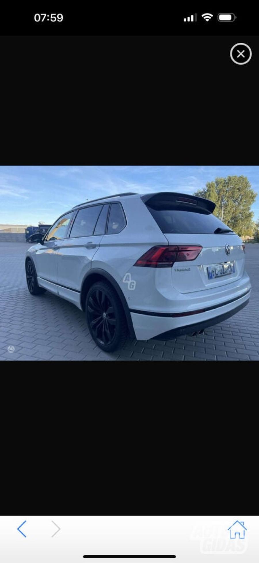White Volkswagen Tiguan 2019 in Kaunas, with an engine capacity of 2.00 L and mileage of 364 thousand km for 15500 €, photo 13 on AUTOMOTO.COM.LV