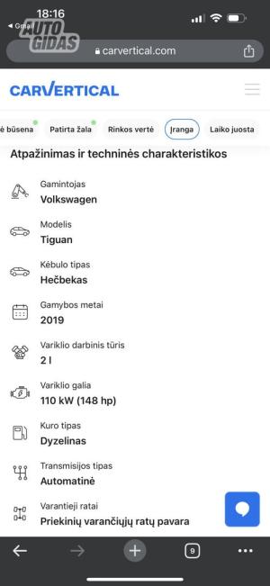 White Volkswagen Tiguan 2019 in Kaunas, with an engine capacity of 2.00 L and mileage of 364 thousand km for 15500 €, photo 17 on AUTOMOTO.COM.LV