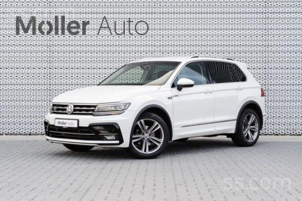 White Volkswagen Tiguan 2019 in Riga, with an engine capacity of 2.00 L and mileage of 164 thousand km for 22150 €, photo 1 on AUTOMOTO.COM.LV