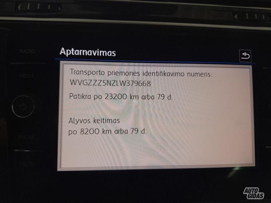 Balts Volkswagen Tiguan 2020 Šauļi, ar dzinēja tilpumu 1.50 L un nobraukumu 114 tūkst. km par 15500 €, foto 19 vietnē AUTOMOTO.COM.LV