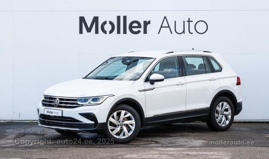 White Volkswagen Tiguan 2021 in Riga, with an engine capacity of 2.00 L and mileage of 162 thousand km for 23161 €, photo 1 on AUTOMOTO.COM.LV