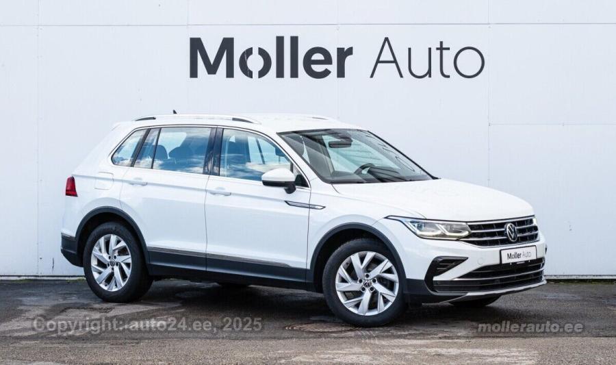 White Volkswagen Tiguan 2021 in Riga, with an engine capacity of 2.00 L and mileage of 162 thousand km for 23161 €, photo 2 on AUTOMOTO.COM.LV