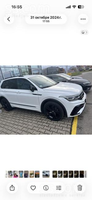 White Volkswagen Tiguan 2021 in Riga, with an engine capacity of 1.50 L and mileage of 81 thousand km for 24950 €, photo 3 on AUTOMOTO.COM.LV
