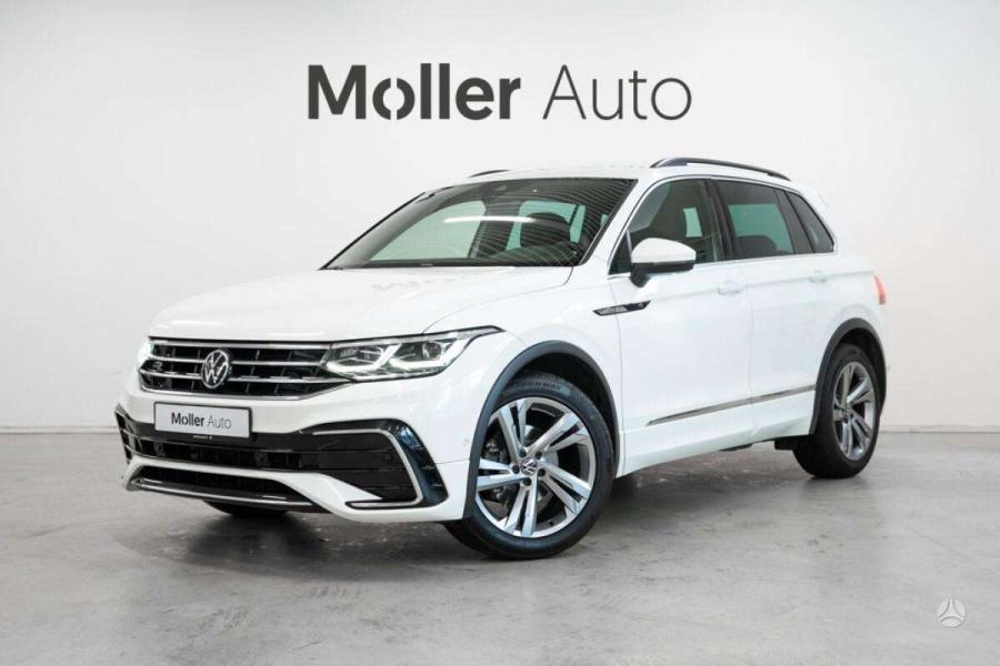 White Volkswagen Tiguan 2021 in Vilnius, with an engine capacity of 1.50 L and mileage of 147 thousand km for 23800 €, photo 1 on AUTOMOTO.COM.LV