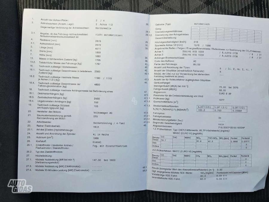Balts Volkswagen Tiguan 2022 Pakruojis, ar dzinēja tilpumu 2.00 L un nobraukumu 240 tūkst. km par 22200 €, foto 25 vietnē AUTOMOTO.COM.LV