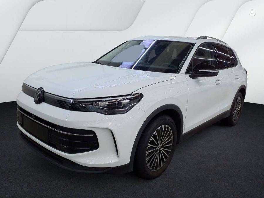 White Volkswagen Tiguan 2025 in Vilnius, with an engine capacity of 1.50 L and mileage of 16 thousand km for 28500 €, photo 1 on AUTOMOTO.COM.LV