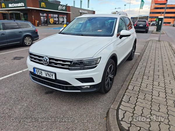 White Volkswagen Tiguan 2020 in Tallinn, with an engine capacity of 2.00 L and mileage of 98 thousand km for 23500 €, photo 1 on AUTOMOTO.COM.LV