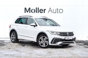 White Volkswagen Tiguan 2021 in Riga, with an engine capacity of 1.40 L and mileage of 126 thousand km for 28650 €, photo 2 on AUTOMOTO.COM.LV