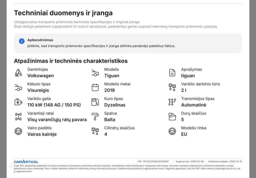 Balts Volkswagen Tiguan 2018 Jonava, ar dzinēja tilpumu 1.97 L un nobraukumu 207 tūkst. km par 15950 €, foto 28 vietnē AUTOMOTO.COM.LV