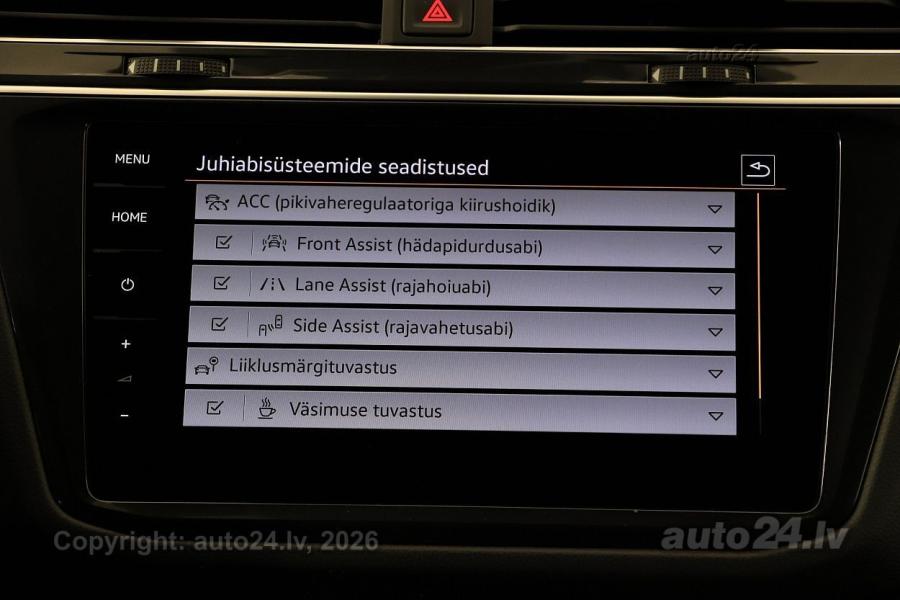 White Volkswagen Tiguan 2024 in Tallinn, with an engine capacity of 2.00 L and mileage of 57 thousand km for 35995 €, photo 21 on AUTOMOTO.COM.LV