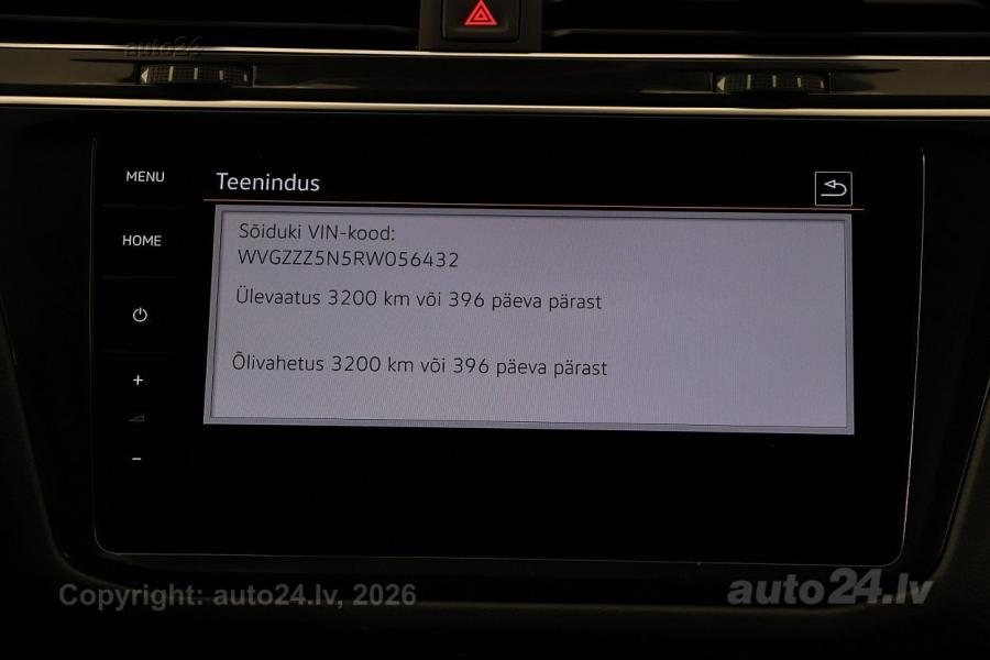 White Volkswagen Tiguan 2024 in Tallinn, with an engine capacity of 2.00 L and mileage of 57 thousand km for 35995 €, photo 22 on AUTOMOTO.COM.LV