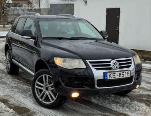 Black Volkswagen Touareg 2007 in Jekabpils, with an engine capacity of 3.00 L and mileage of 310 thousand km for 3890 €, photo  on AUTOMOTO.COM.LV