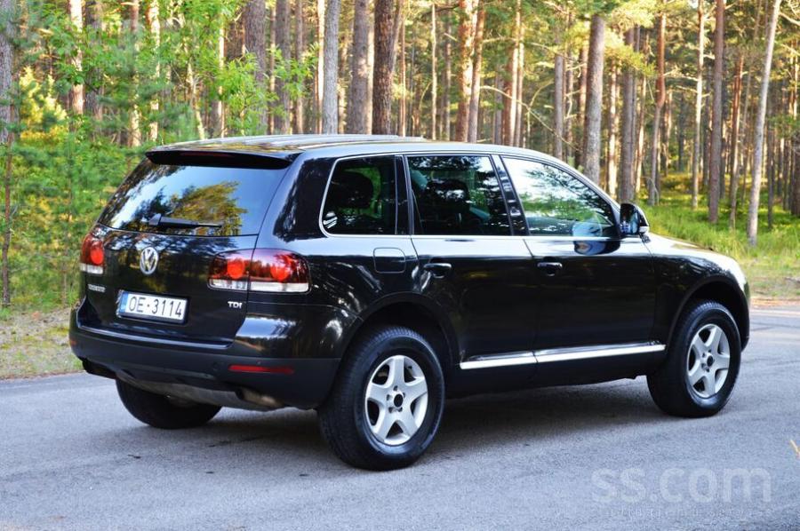 Melns Volkswagen Touareg 2007 Talsi, ar dzinēja tilpumu 2.50 L un nobraukumu 348 tūkst. km par 4300 €, foto 5 vietnē AUTOMOTO.COM.LV