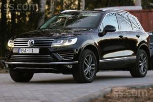 Black Volkswagen Touareg 2015 in Riga, with an engine capacity of 3.00 L and mileage of 280 thousand km for 16800 €, photo  on AUTOMOTO.COM.LV