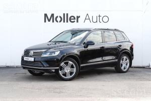 Melns Volkswagen Touareg 2015 Rīga, ar dzinēja tilpumu 3.00 L un nobraukumu 194 tūkst. km par 15650 €, foto  vietnē AUTOMOTO.COM.LV