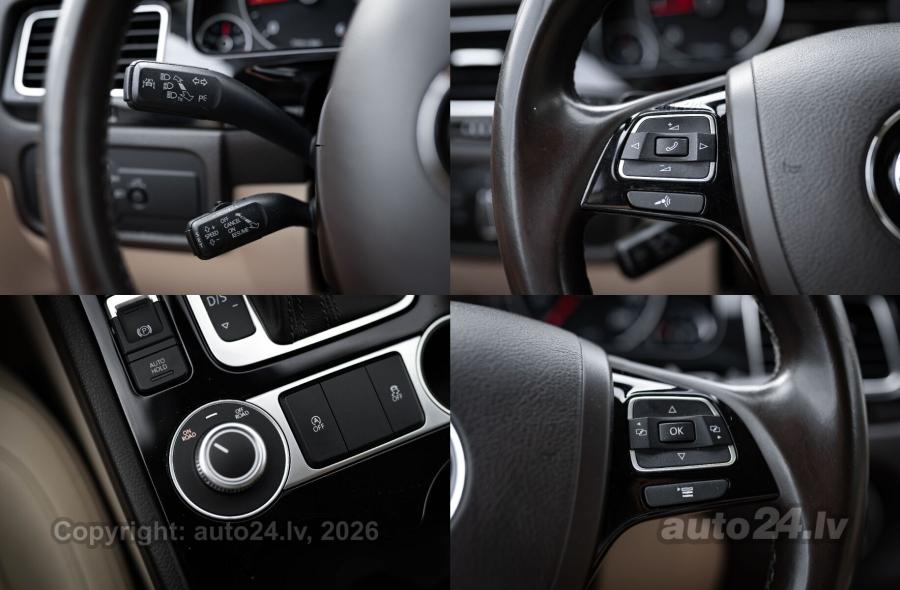 Black Volkswagen Touareg 2016 in Tallinn, with an engine capacity of 3.00 L and mileage of 270 thousand km for 15900 €, photo 27 on AUTOMOTO.COM.LV