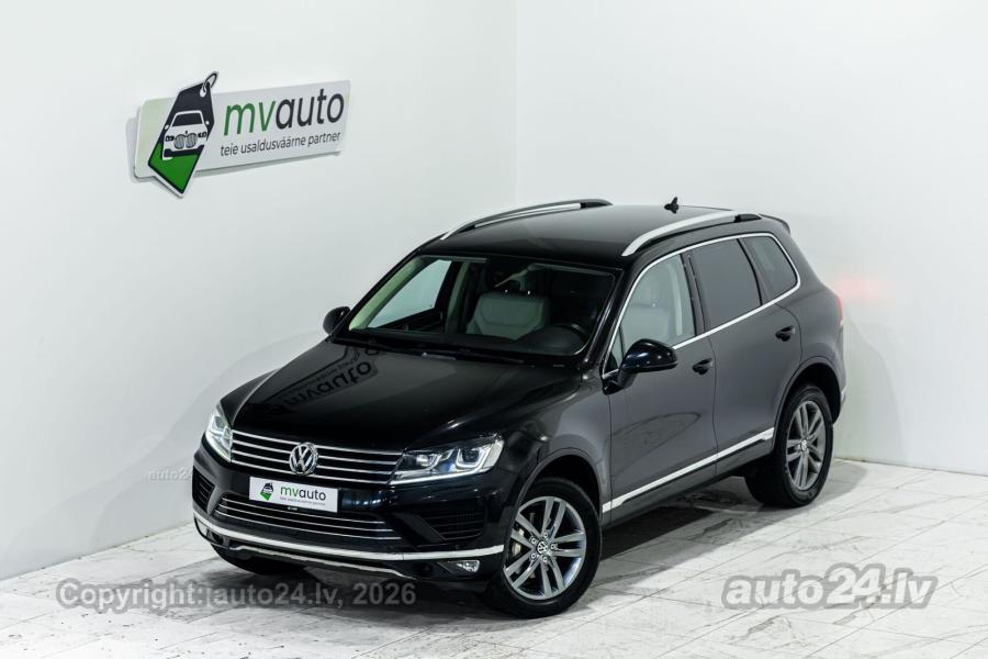 Black Volkswagen Touareg 2016 in Tallinn, with an engine capacity of 3.00 L and mileage of 187 thousand km for 15990 €, photo 1 on AUTOMOTO.COM.LV
