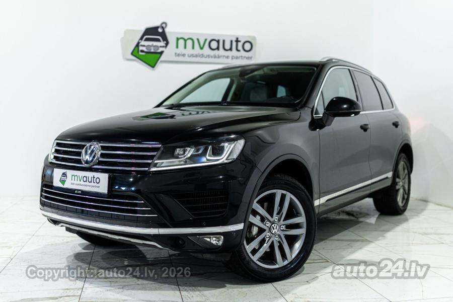 Black Volkswagen Touareg 2016 in Tallinn, with an engine capacity of 3.00 L and mileage of 187 thousand km for 15990 €, photo 4 on AUTOMOTO.COM.LV