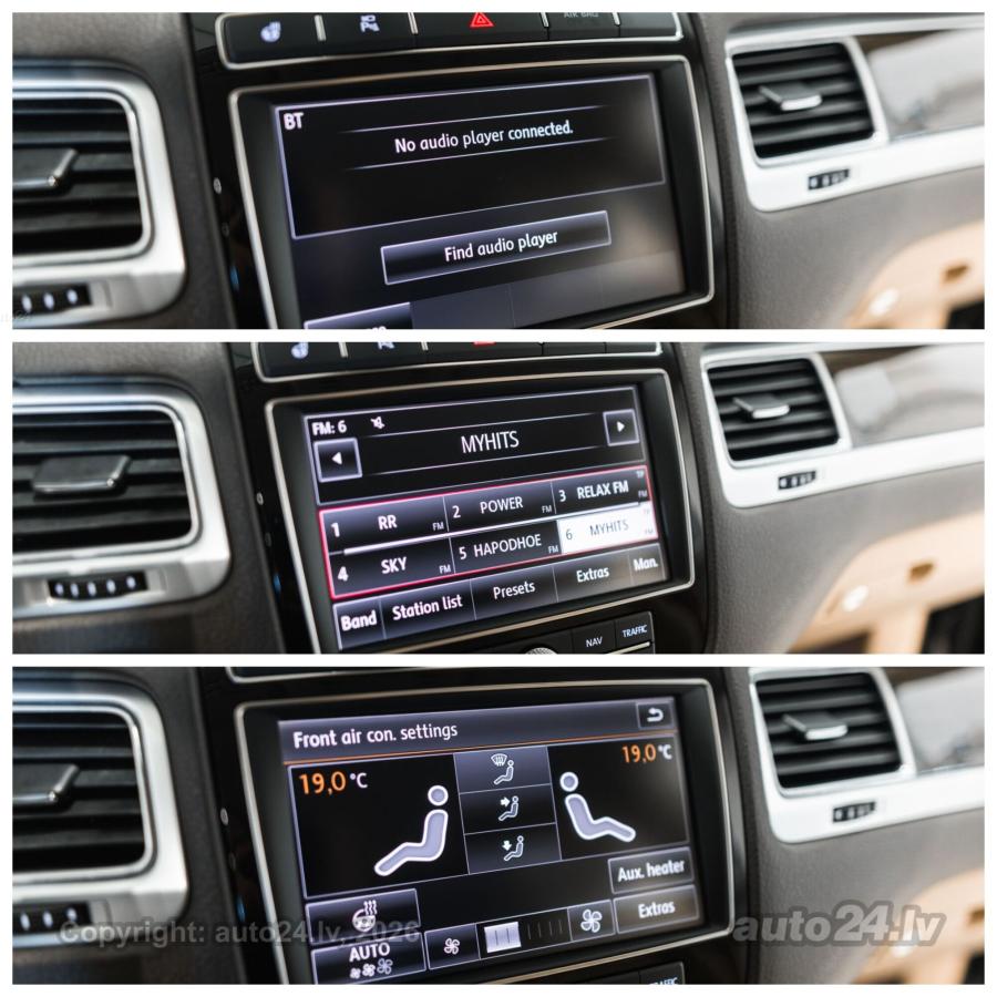 Black Volkswagen Touareg 2016 in Tallinn, with an engine capacity of 3.00 L and mileage of 187 thousand km for 15990 €, photo 25 on AUTOMOTO.COM.LV