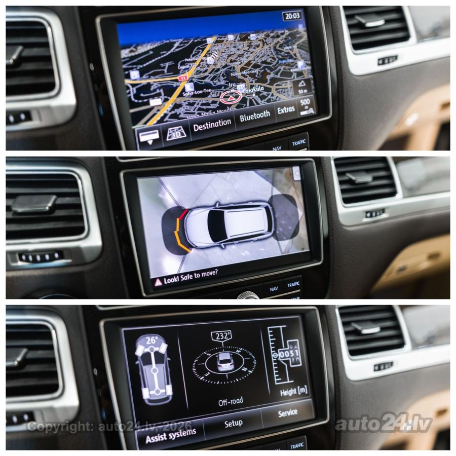Black Volkswagen Touareg 2016 in Tallinn, with an engine capacity of 3.00 L and mileage of 187 thousand km for 15990 €, photo 26 on AUTOMOTO.COM.LV