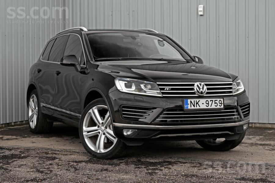 Melns Volkswagen Touareg 2017 Ogre, ar dzinēja tilpumu 3.00 L un nobraukumu 310 tūkst. km par 15800 €, foto 1 vietnē AUTOMOTO.COM.LV