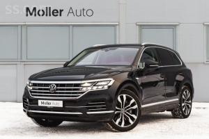 Black Volkswagen Touareg 2021 in Ventspils, with an engine capacity of 3.00 L and mileage of 126 thousand km for 44200 €, photo  on AUTOMOTO.COM.LV