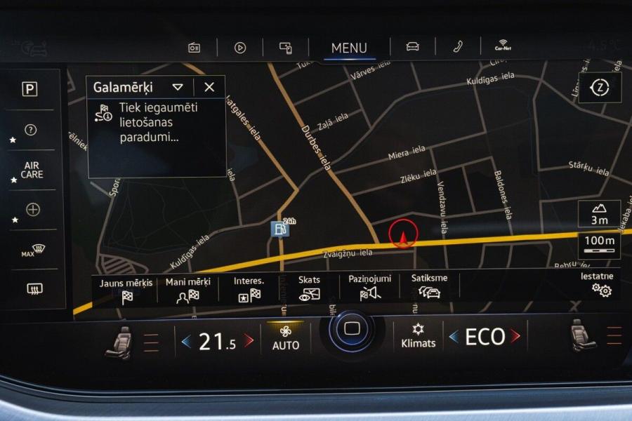 Black Volkswagen Touareg 2021 in Ventspils, with an engine capacity of 3.00 L and mileage of 77 thousand km for 36000 €, photo 27 on AUTOMOTO.COM.LV