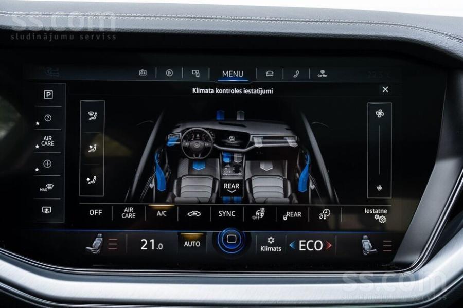 Melns Volkswagen Touareg 2022 Rīga, ar dzinēja tilpumu 3.00 L un nobraukumu 106 tūkst. km par 43950 €, foto 15 vietnē AUTOMOTO.COM.LV