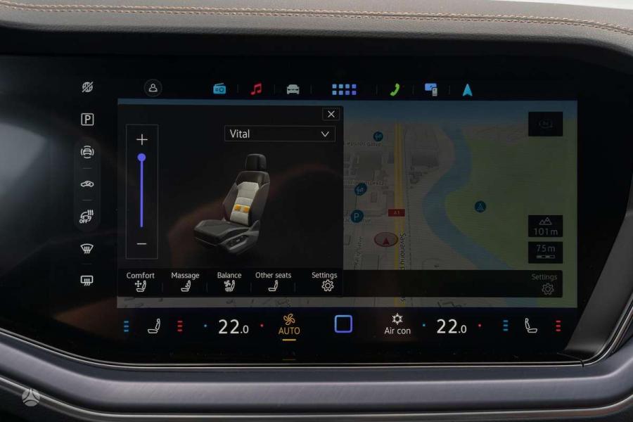 Melns Volkswagen Touareg 2025 Viļņa, ar dzinēja tilpumu 2.97 L un nobraukumu 24 tūkst. km par 68900 €, foto 27 vietnē AUTOMOTO.COM.LV
