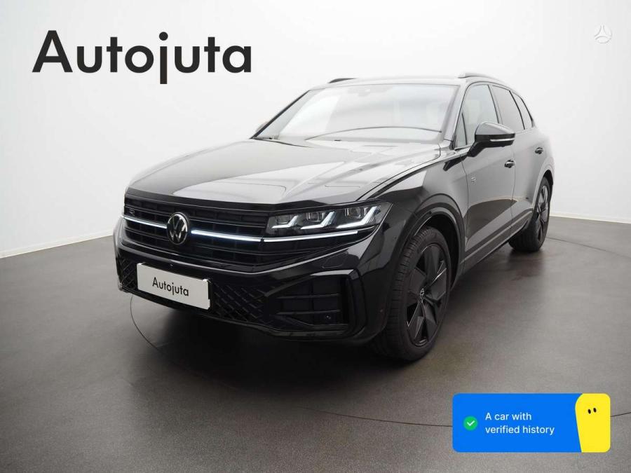 Black Volkswagen Touareg 2025 in Vilnius, with an engine capacity of 2.97 L and mileage of 17 thousand km for 72500 €, photo 1 on AUTOMOTO.COM.LV