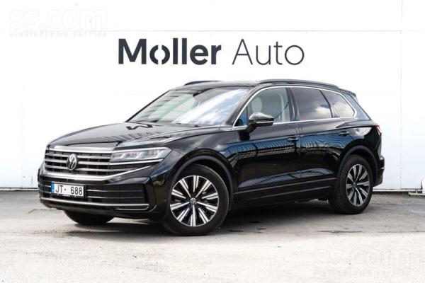 Black Volkswagen Touareg 2025 in Riga, with an engine capacity of 3.00 L and mileage of 14 thousand km for 58900 €, photo 1 on AUTOMOTO.COM.LV