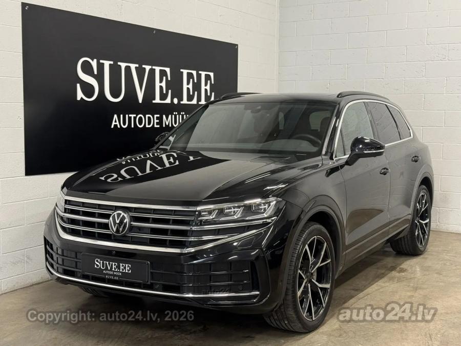 Black Volkswagen Touareg 2024 in Tallinn, with an engine capacity of 3.00 L and mileage of 0 thousand km for 59995 €, photo 1 on AUTOMOTO.COM.LV