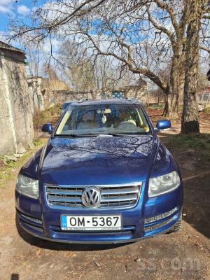 Blue Volkswagen Touareg 2006 in Riga, with an engine capacity of 3.00 L and mileage of 347 thousand km for 3500 €, photo 11 on AUTOMOTO.COM.LV