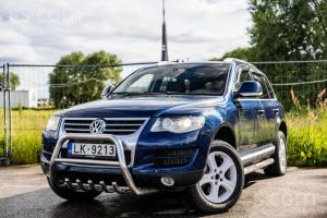 Zils Volkswagen Touareg 2007 Rīga, ar dzinēja tilpumu 3.00 L un nobraukumu 347 tūkst. km par 5990 €, foto  vietnē AUTOMOTO.COM.LV