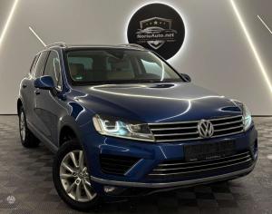 Zils Volkswagen Touareg 2016 Marijampole, ar dzinēja tilpumu 2.97 L un nobraukumu 305 tūkst. km par 15450 €, foto  vietnē AUTOMOTO.COM.LV