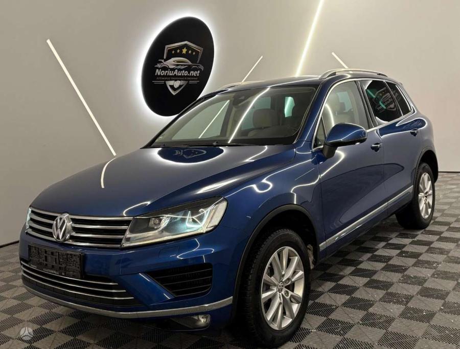 Blue Volkswagen Touareg 2016 in Marijampole, with an engine capacity of 2.97 L and mileage of 305 thousand km for 15450 €, photo 30 on AUTOMOTO.COM.LV