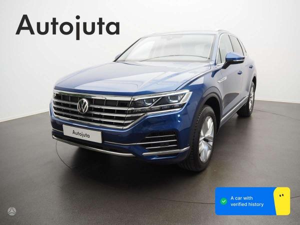 Blue Volkswagen Touareg 2019 in Vilnius, with an engine capacity of 2.97 L and mileage of 100 thousand km for 37000 €, photo 1 on AUTOMOTO.COM.LV