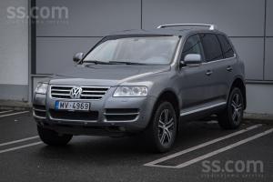 Grey Volkswagen Touareg 2005 in Riga, with an engine capacity of 3.00 L and mileage of 0 thousand km for 4990 €, photo  on AUTOMOTO.COM.LV