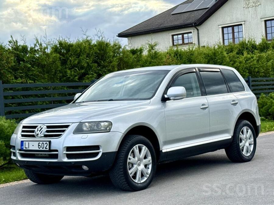 Pelēks Volkswagen Touareg 2006 Rīga, ar dzinēja tilpumu 3.00 L un nobraukumu 370 tūkst. km par 2950 €, foto 3 vietnē AUTOMOTO.COM.LV