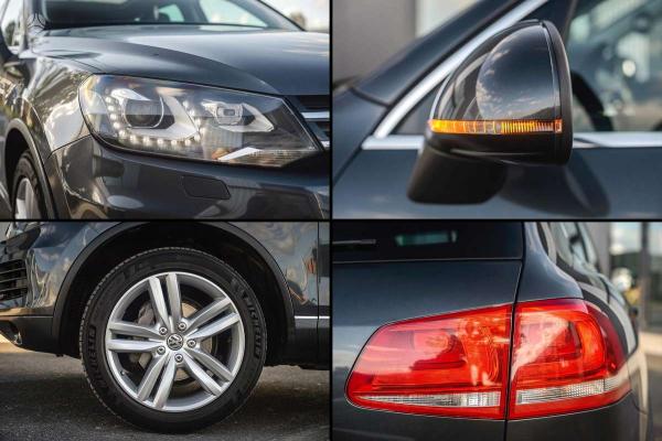 Grey Volkswagen Touareg 2012 in Kaunas, with an engine capacity of 2.97 L and mileage of 360 thousand km for 11500 €, photo 9 on AUTOMOTO.COM.LV