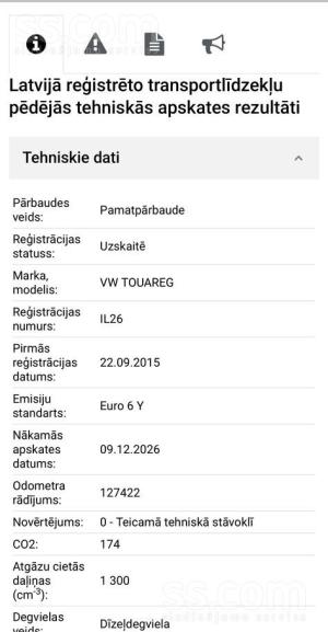 Серый Фольксваген Туарег 2015 в Рига, объемом двигателя 3.00 л и пробегом 127 тыс. км за 21500 €, фото 17 на AUTOMOTO.COM.LV