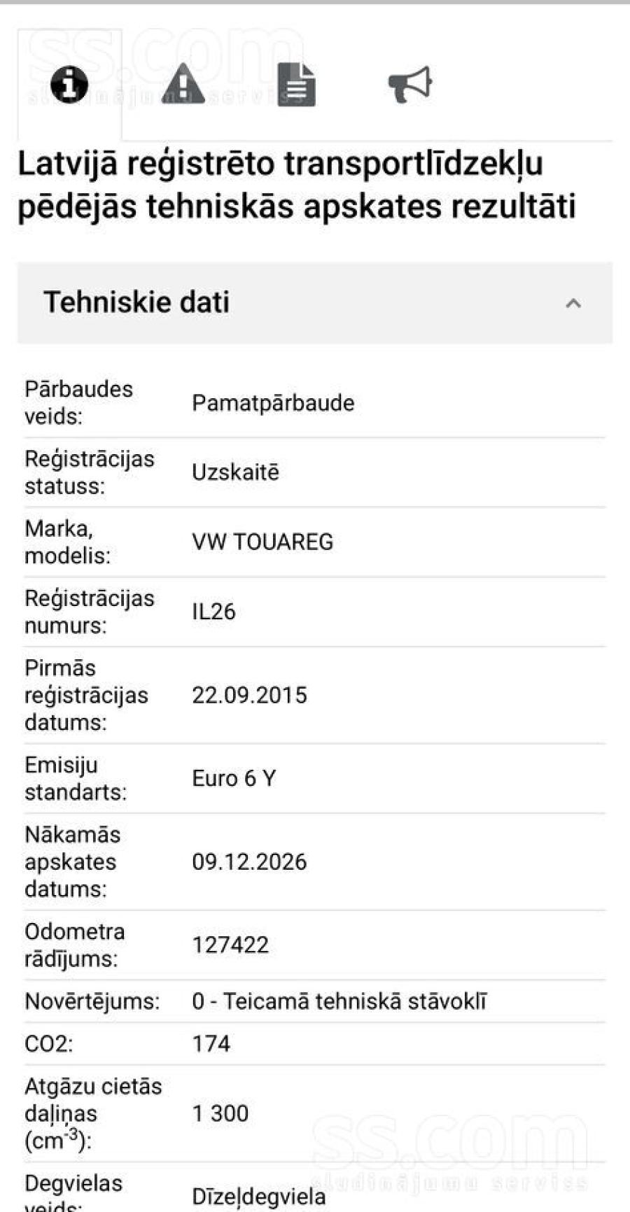 Серый Фольксваген Туарег 2015 в Рига, объемом двигателя 3.00 л и пробегом 127 тыс. км за 21500 €, фото 17 на AUTOMOTO.COM.LV