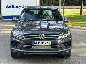 Grey Volkswagen Touareg 2015 in Riga, with an engine capacity of 3.00 L and mileage of 249 thousand km for 14390 €, photo 4 on AUTOMOTO.COM.LV