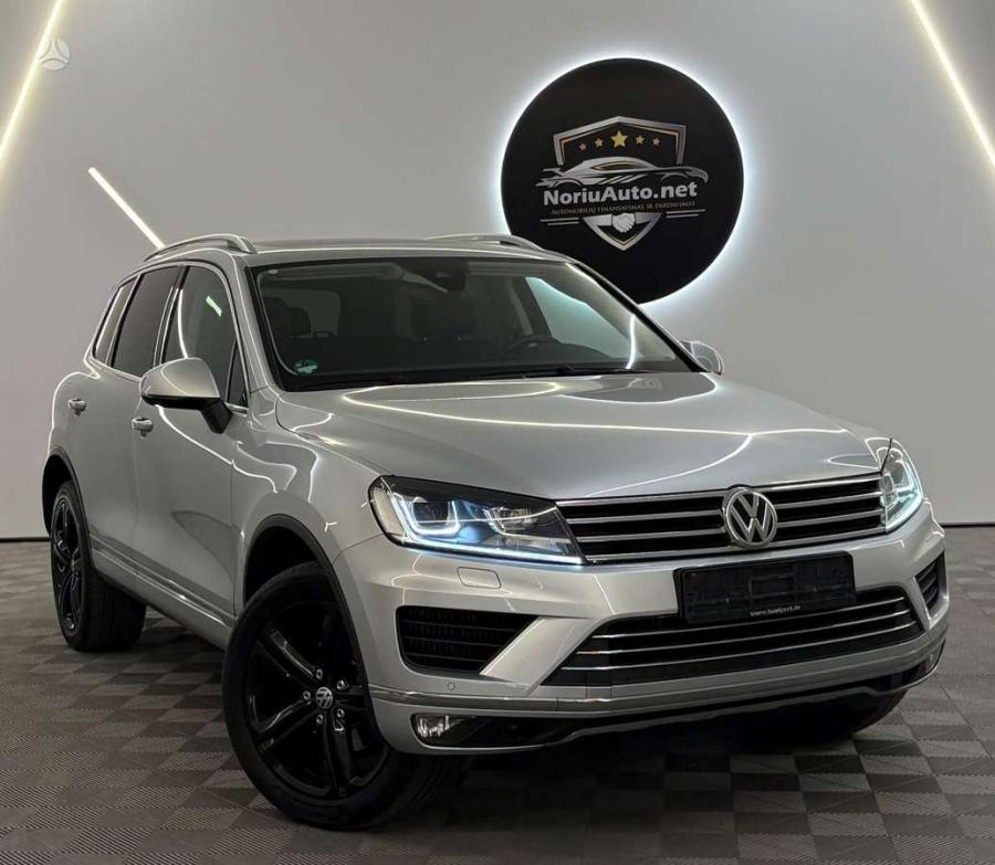 Pelēks Volkswagen Touareg 2017 Marijampole, ar dzinēja tilpumu 2.97 L un nobraukumu 311 tūkst. km par 15999 €, foto 1 vietnē AUTOMOTO.COM.LV