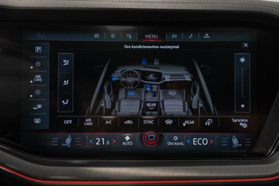 Pelēks Volkswagen Touareg 2023 Viļņa, ar dzinēja tilpumu 3.00 L un nobraukumu 101 tūkst. km par 46900 €, foto 22 vietnē AUTOMOTO.COM.LV