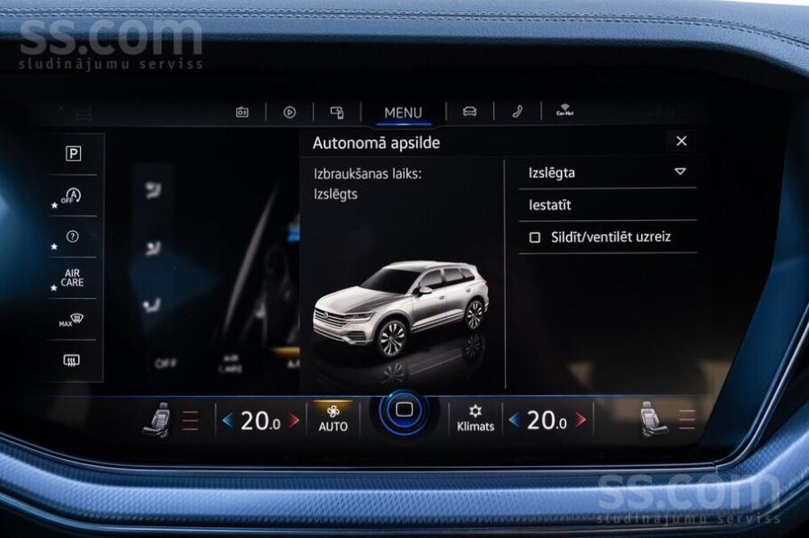 Grey Volkswagen Touareg 2023 in Riga, with an engine capacity of 3.00 L and mileage of 129 thousand km for 44900 €, photo 23 on AUTOMOTO.COM.LV