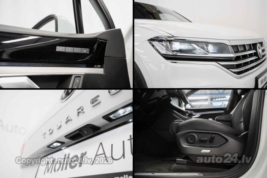 White Volkswagen Touareg 2023 in Tallinn, with an engine capacity of 3.00 L and mileage of 150 thousand km for 40900 €, photo 15 on AUTOMOTO.COM.LV